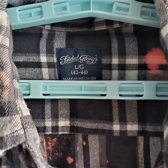 Faded Glory | Shirts | Upcycled Distressed Flannel Shirt Journey 2 Tour Rock Band Graphic Tee On ...